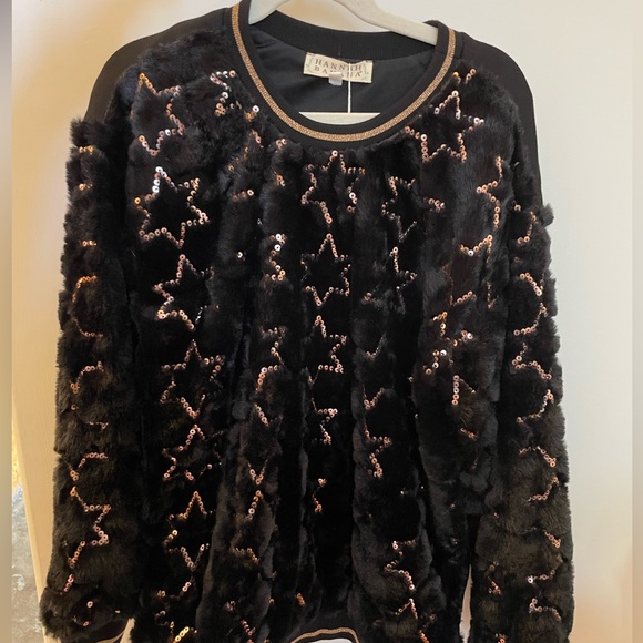 Shirts & Tops | Hannah Banana Fur Sequin Sweater | Poshmark